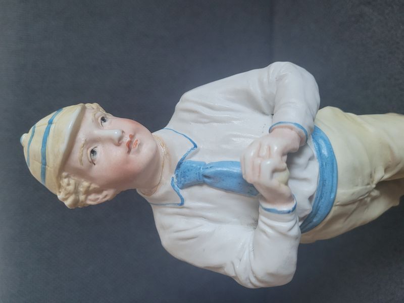 Gebrüder Heubach Cricketers — Antique Biscuit Porcelain Figurines ...