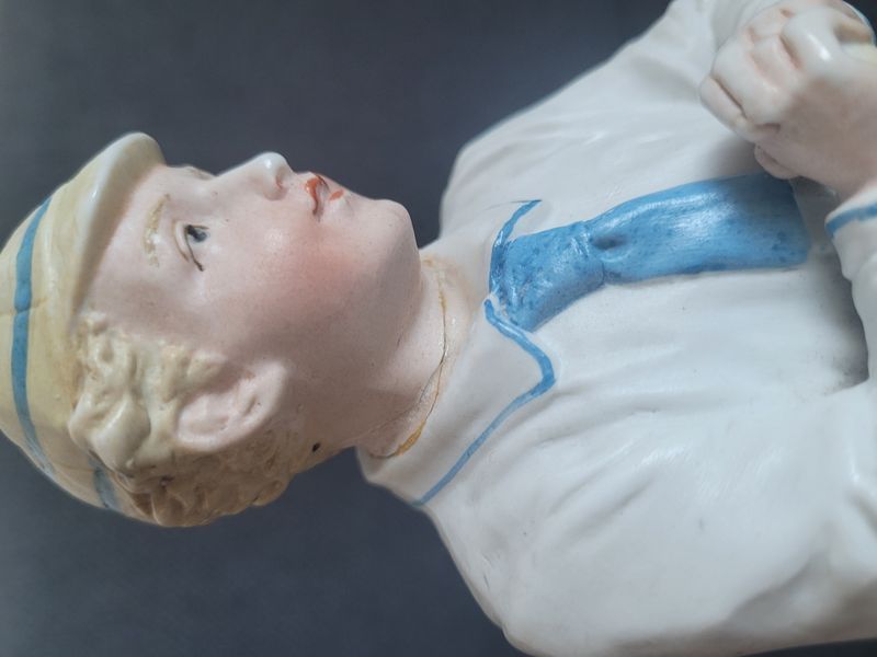 Gebrüder Heubach Cricketers — Antique Biscuit Porcelain Figurines ...
