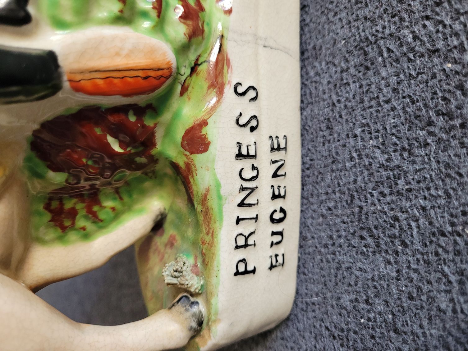 Antique Staffordshire Figurine Princess Eugénie on Horse | England Late ...