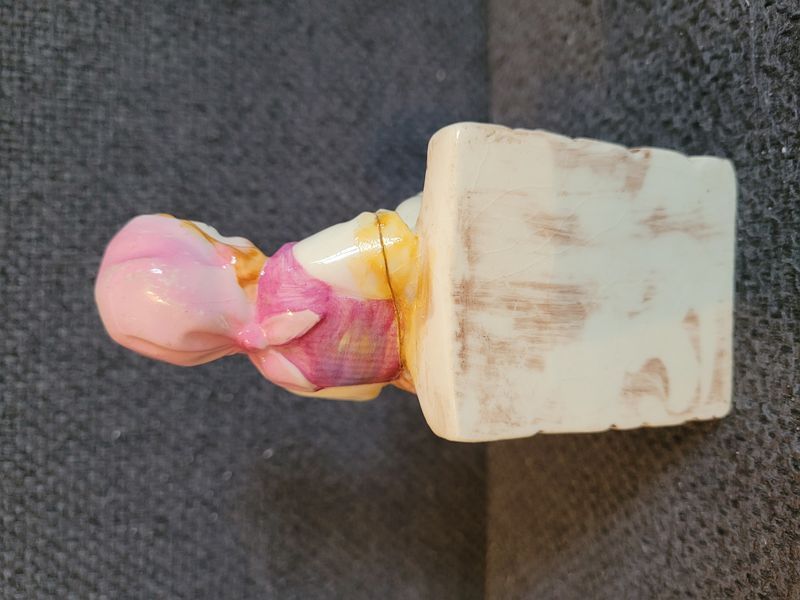 Vintage 1930s Porcelain Book Stand Girl with Book Book Holder