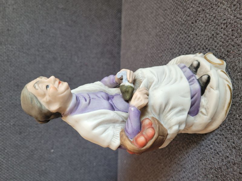 Ardco Ceramic Old Woman Sitting with a Basket